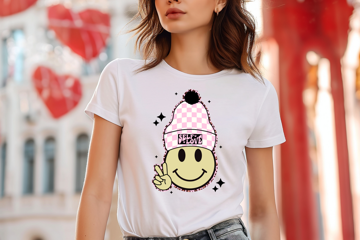 Self Love Smiley Face- Short Sleeve- Valentine's Day ...